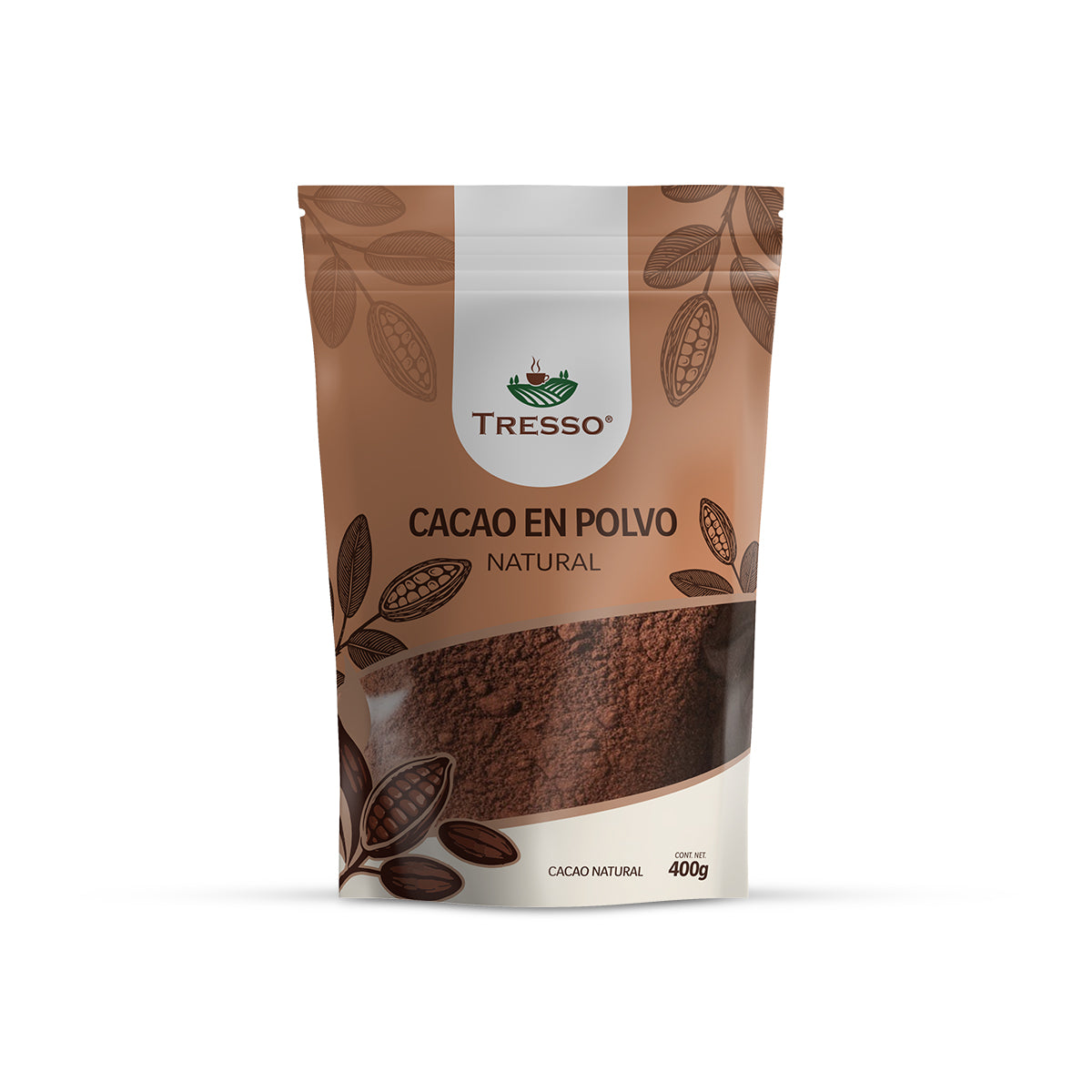 Cacao en polvo natural 400g – TRESSO®